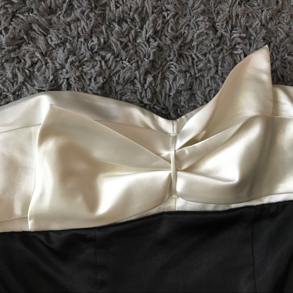 Dresses | Miss Bisou Formal Dress 9 Strapless Black Cream | Poshmark